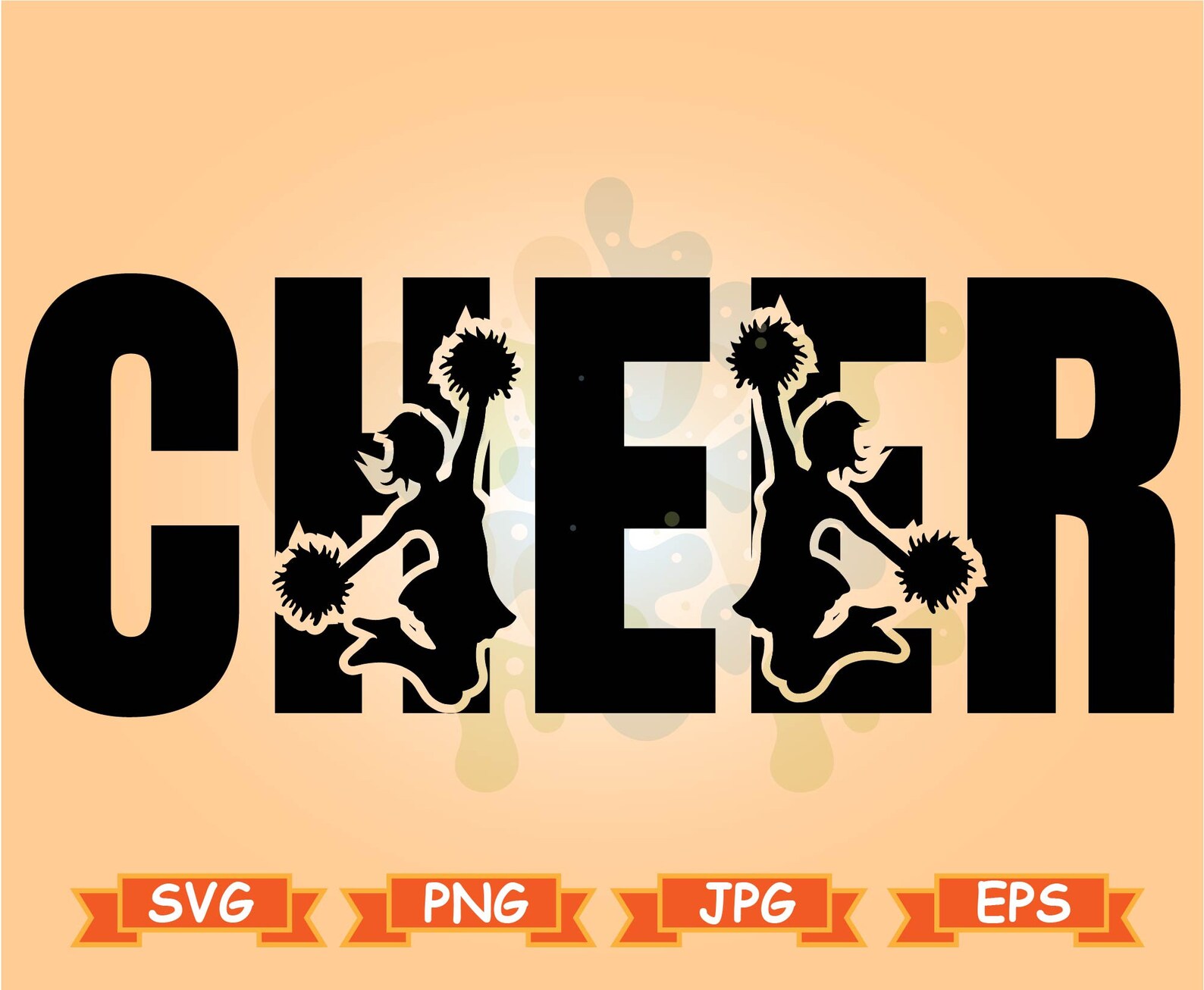 Cheerleader Svg Designs Cheerleader Clipart Cheer Svg Files | Etsy