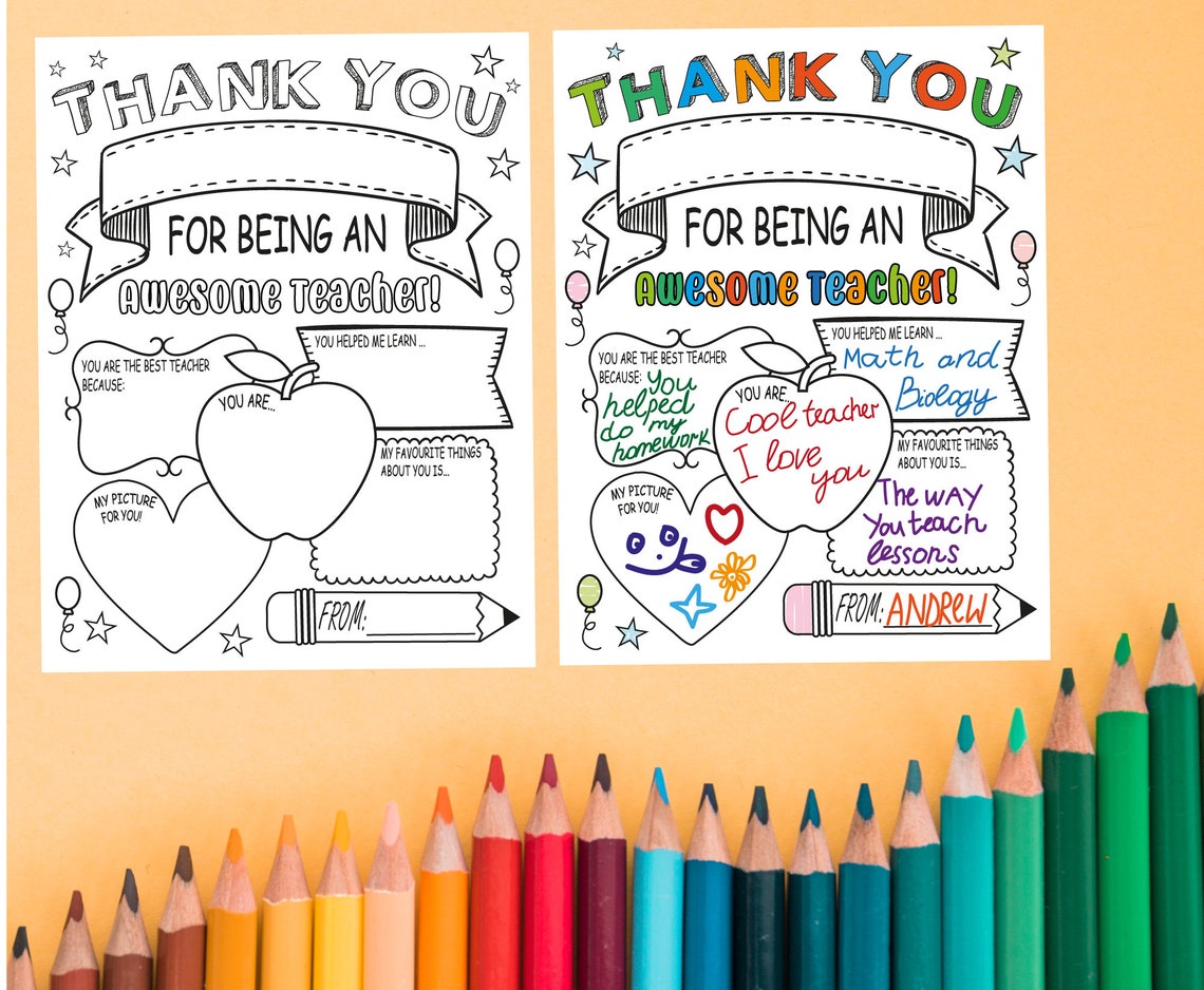 Teacher Appreciation Week Gift Teacher Appreciation Printable Thank You ...