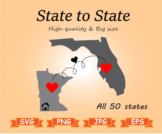 State to State Svg State to State Png State to State | Etsy