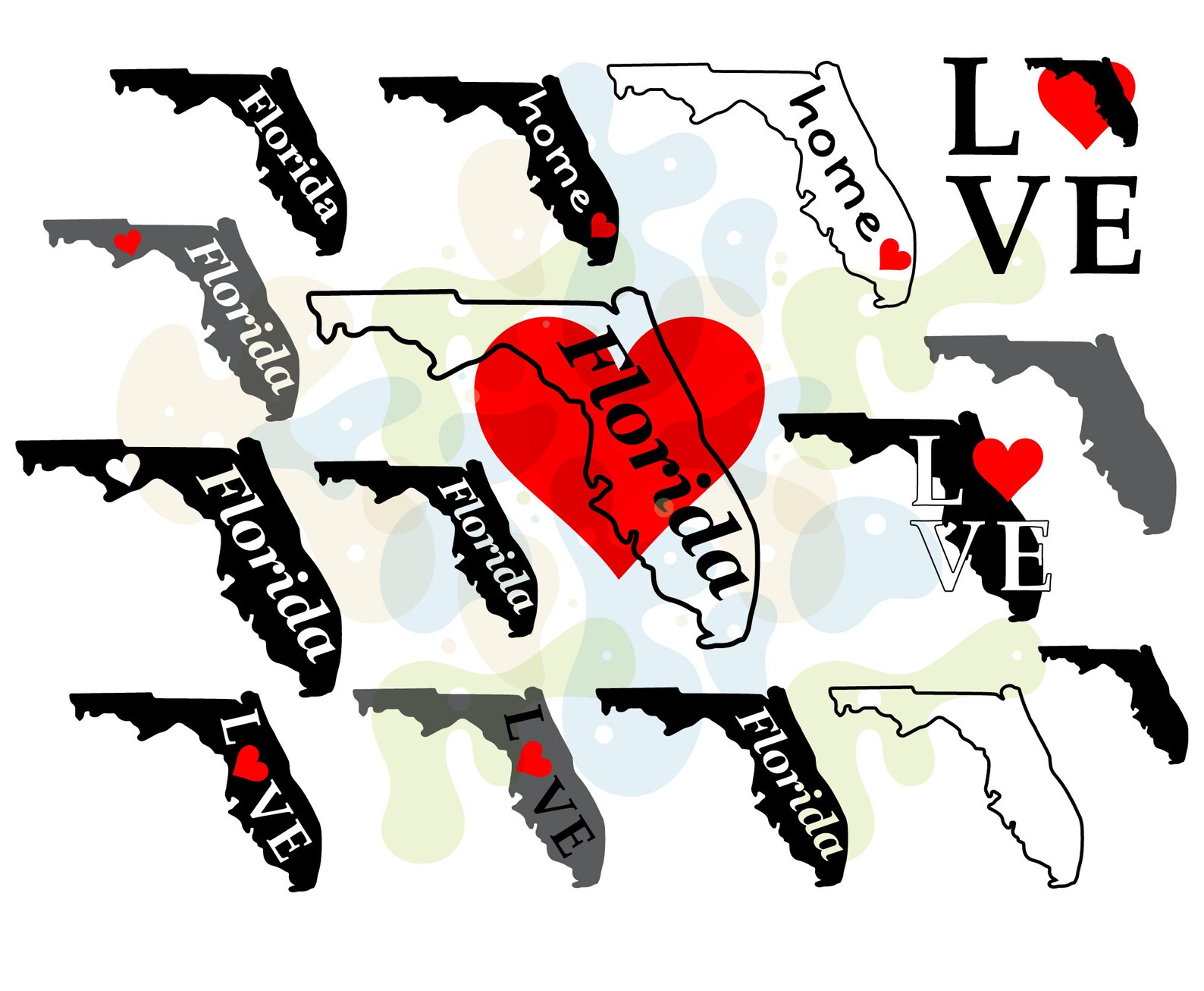 Florida State Svg Florida Svg Florida Silhouette Svg Florida - Etsy