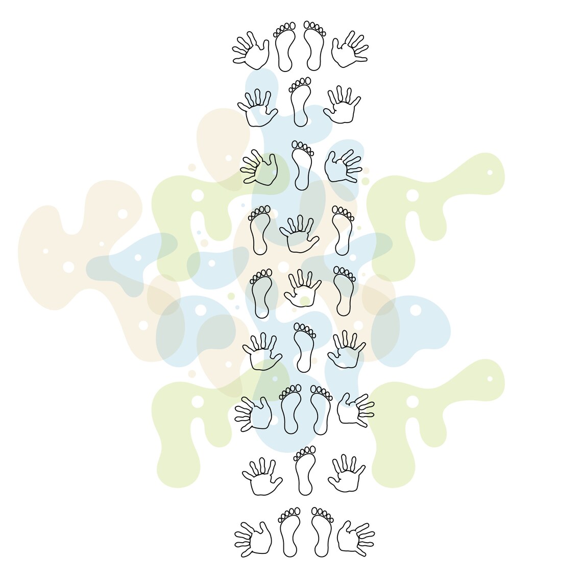 Hands & Feet Hopscotch Svg, Hands Feet Png, Sensory Pathway Svg ...