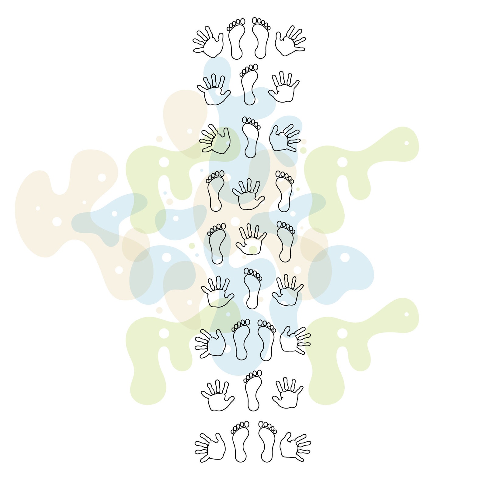 Hands & Feet Hopscotch Svg, Hands Feet Png, Sensory Pathway Svg ...