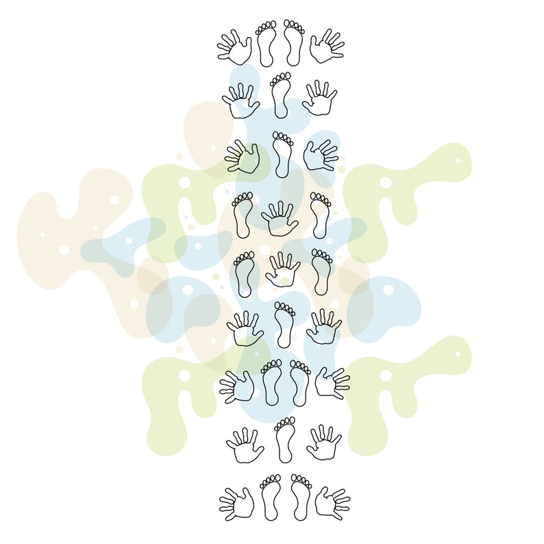 Hands & Feet Hopscotch Svg, Hands Feet Png, Sensory Pathway Svg ...