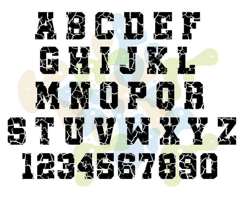 Distressed Font Svg Grunge Font Svg Distressed Letters Svg Distressed ...