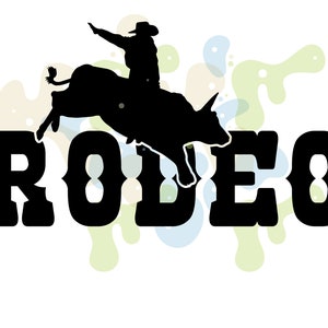 Rodeo Silhouette , Rodeo Clipart, Rodeo Svg, Southern Svg, Western Svg ...
