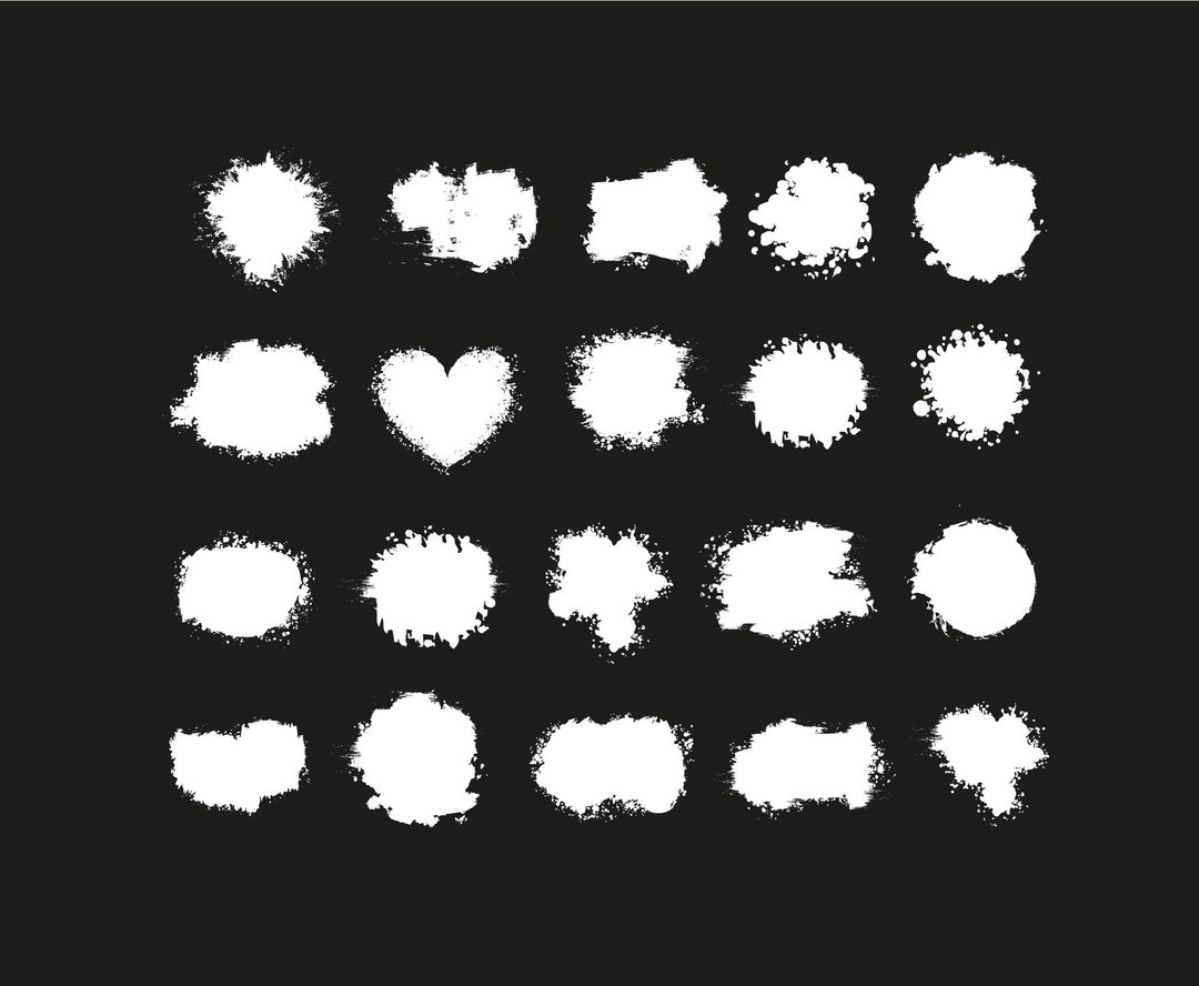 24 Bleach Effect Bundle PNG, Brush Stroke Splash Background PNG, Bleach ...