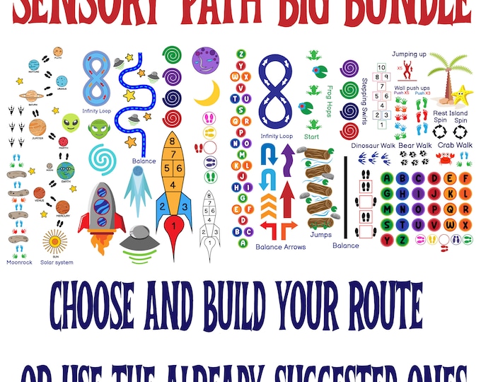 Sensory Path Svg Bundle, Set of 20 Designs, Sensory Pathway, Sensory ...