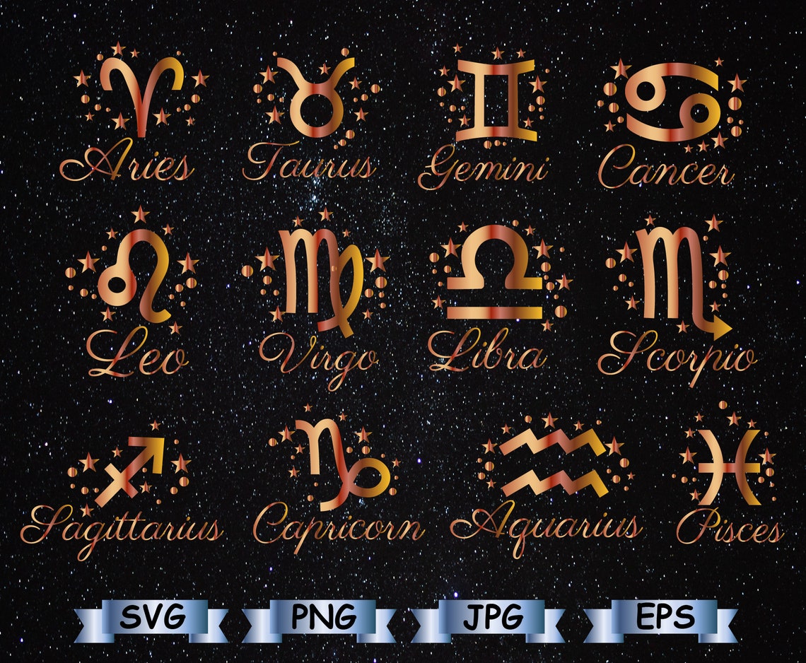 Zodiac Star Sign Svg, Zodiac Svg, Horoscope Svg, Astrology Svg, Zodiac ...