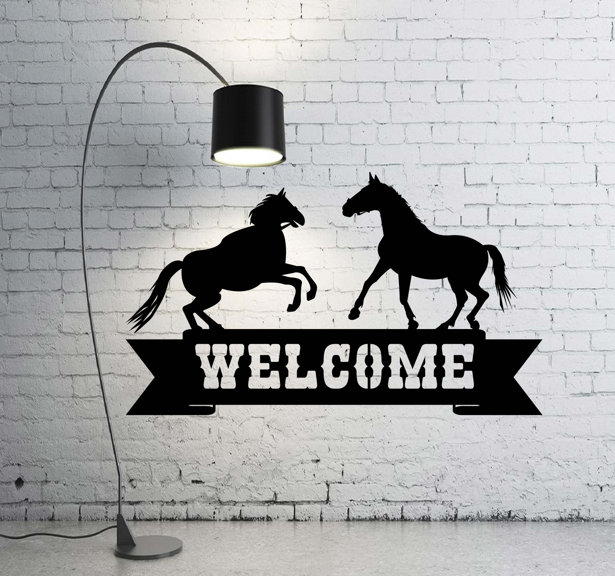 Horses Welcome Sign, Horse DXF Files for Plasma Laser, Horse Welcome ...