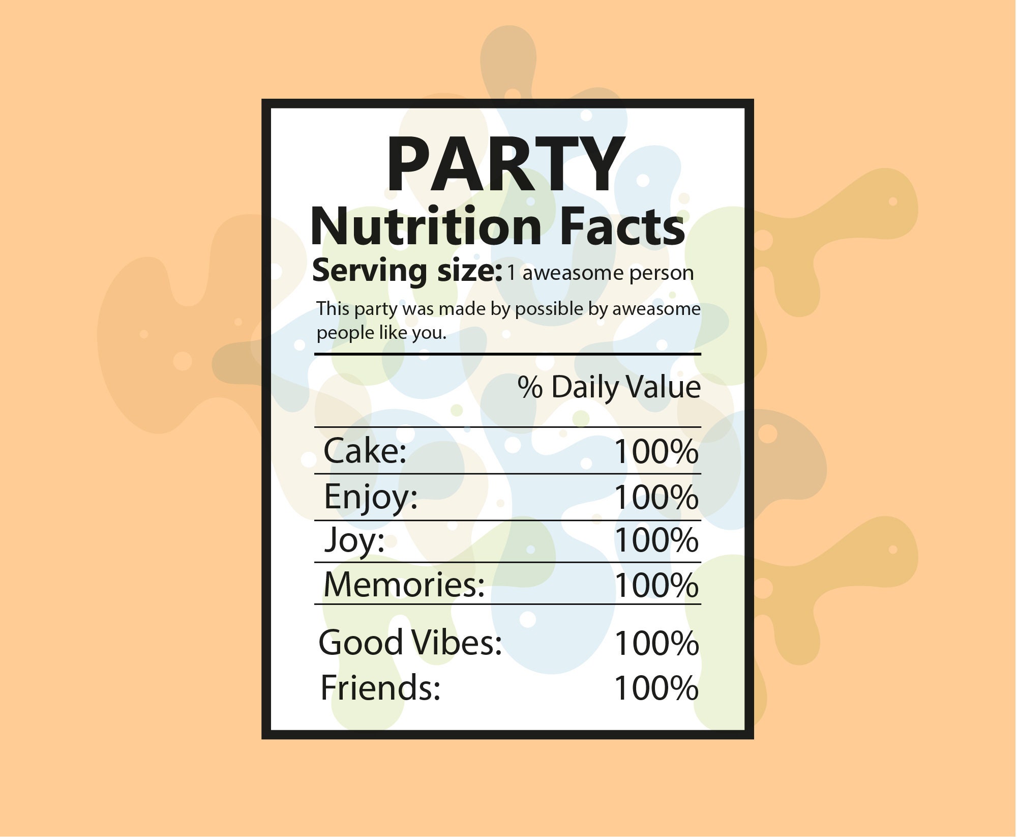 Nutrition Facts Png,barcode, Party Nutritional Facts, Water Bottle ...