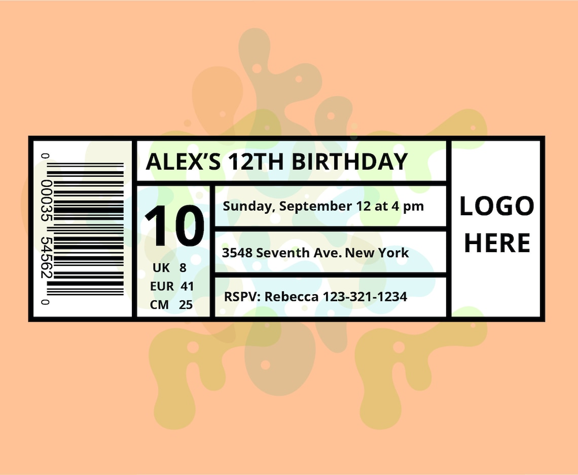 Editable Shoe Box Label Template, PDF, Printable, Shoe Box Label PDF ...