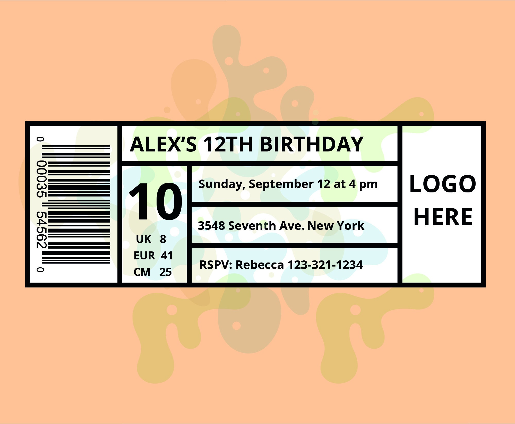 Editable Shoe Box Label Template, PDF, Printable, Shoe Box Label PDF ...