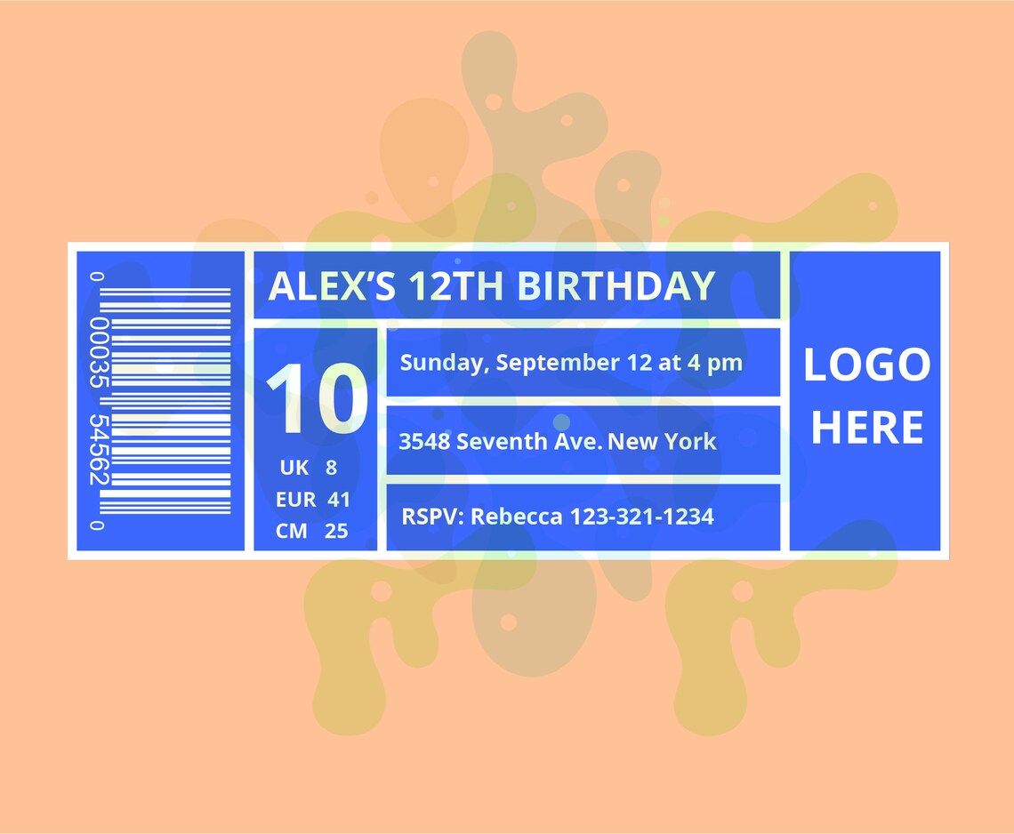 Editable Shoe Box Label Template, PDF, Printable, Shoe Box Label PDF ...