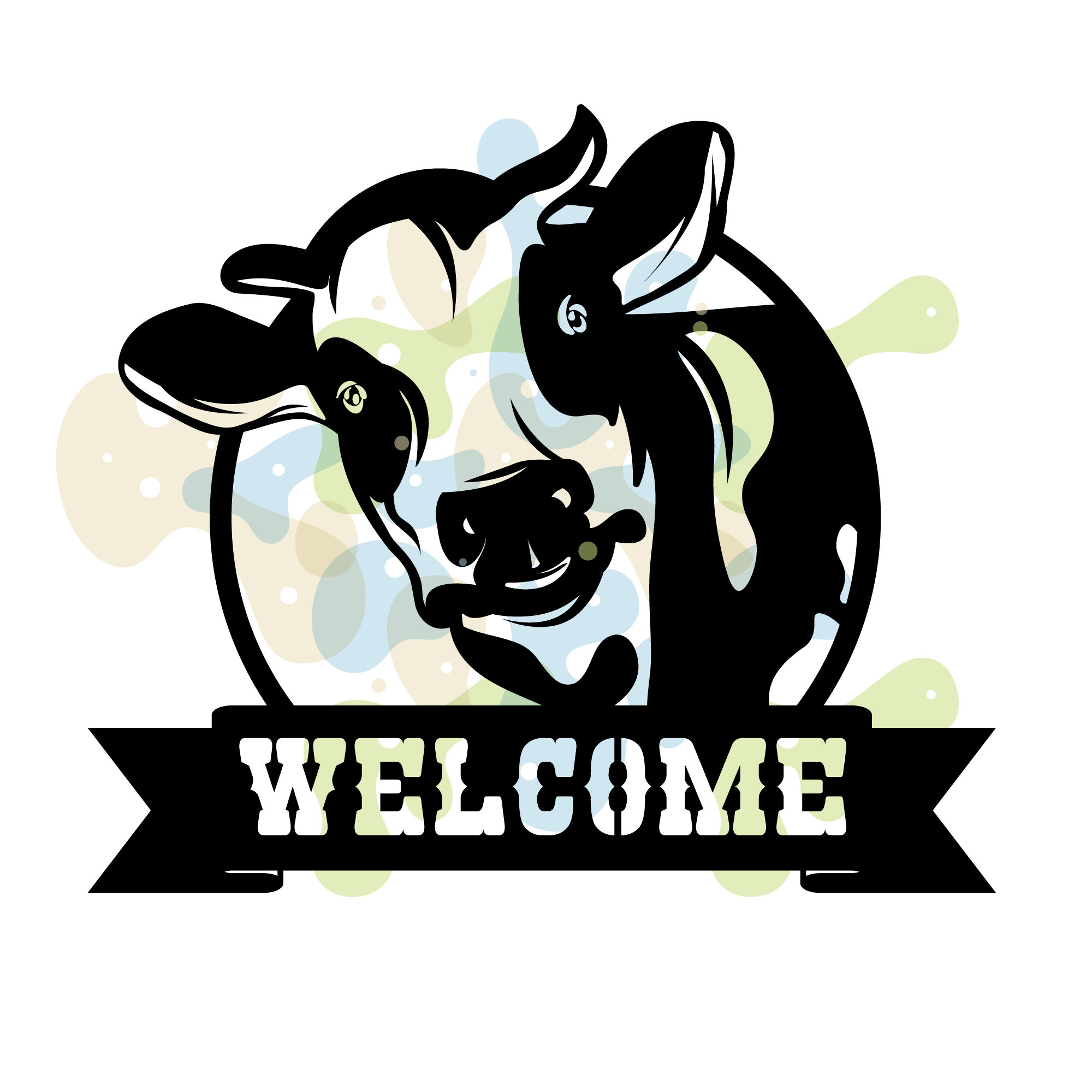 Cow Welcome Sign DXF CNC, Cow Svg Dxf File for Laser, Cow Svg File for ...