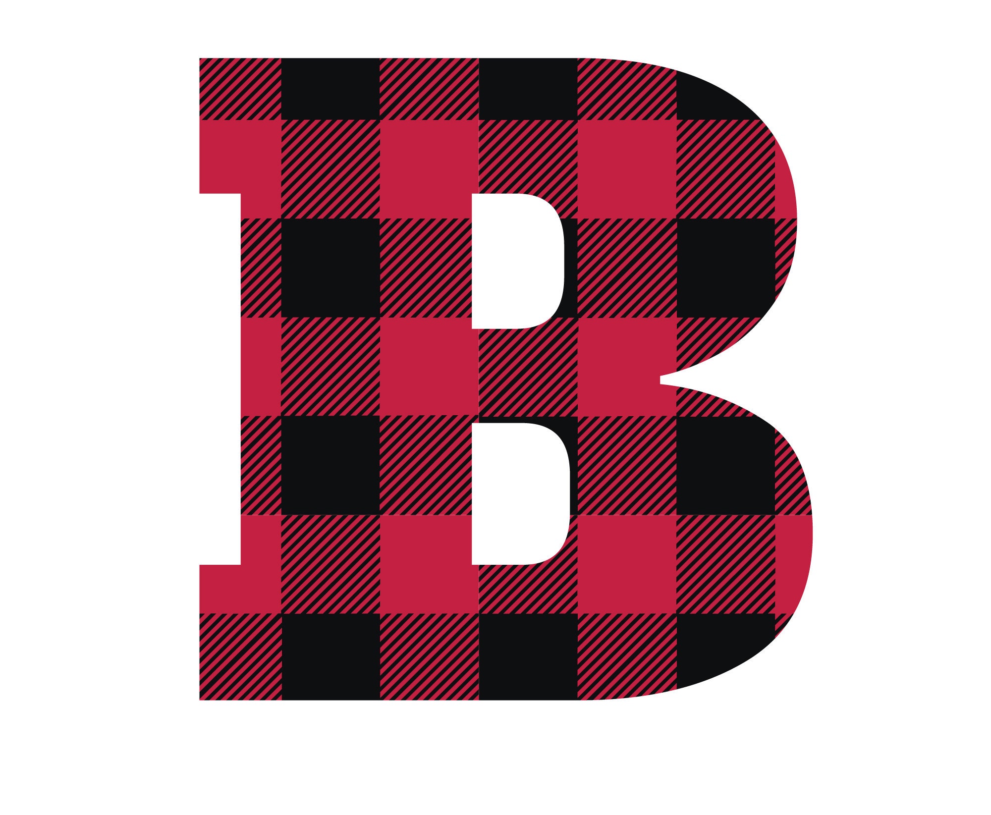 Buffalo Plaid Alphabet SVG Buffalo Plaid SVG Font Plaid Alphabet SVG ...