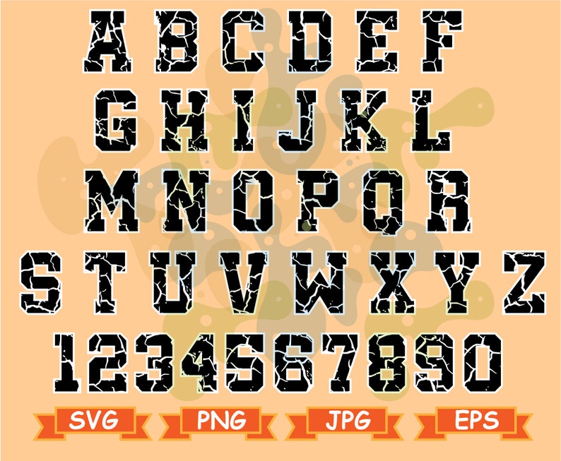 Distressed Font Svg Grunge Font Svg Distressed Letters Svg Distressed ...