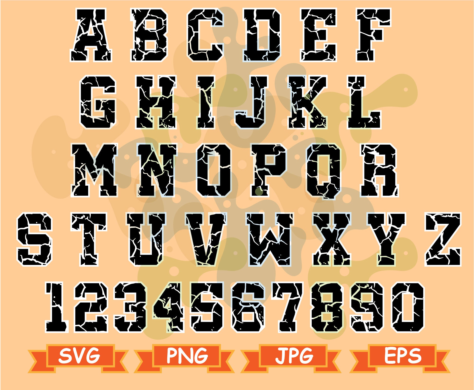 Distressed Font Svg Grunge Font Svg Distressed Letters Svg Distressed ...
