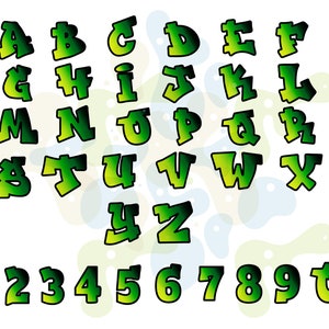 Graffiti svg Colorful Graffiti Alphabet Graffiti letters | Etsy