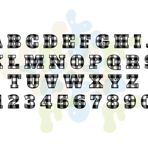 Buffalo Plaid Alphabet SVG Buffalo Plaid SVG Font Plaid Alphabet SVG ...