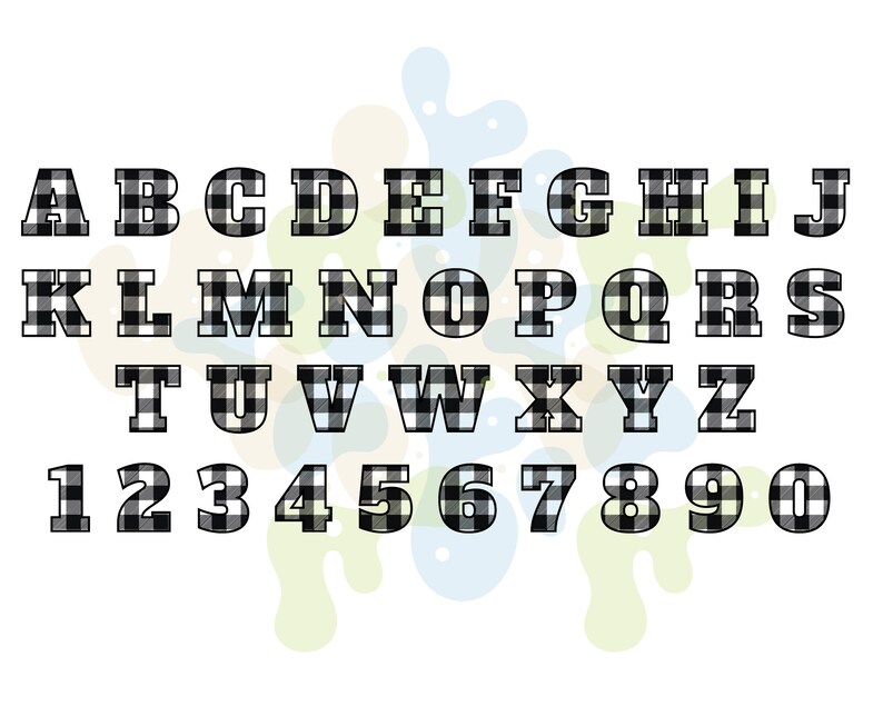 Buffalo Plaid Alphabet SVG Buffalo Plaid SVG Font Plaid Alphabet SVG ...