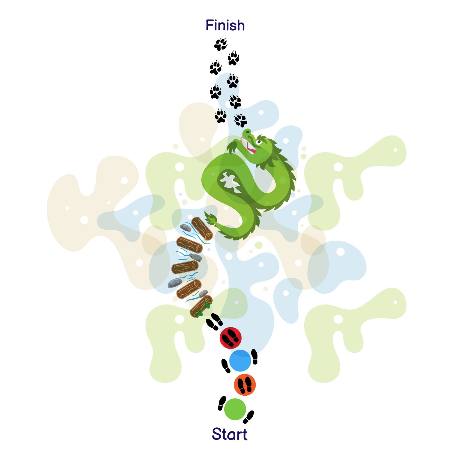 Sensory Path Svg Bundle, Sensory Steps Designs, Sensory Pathway ...