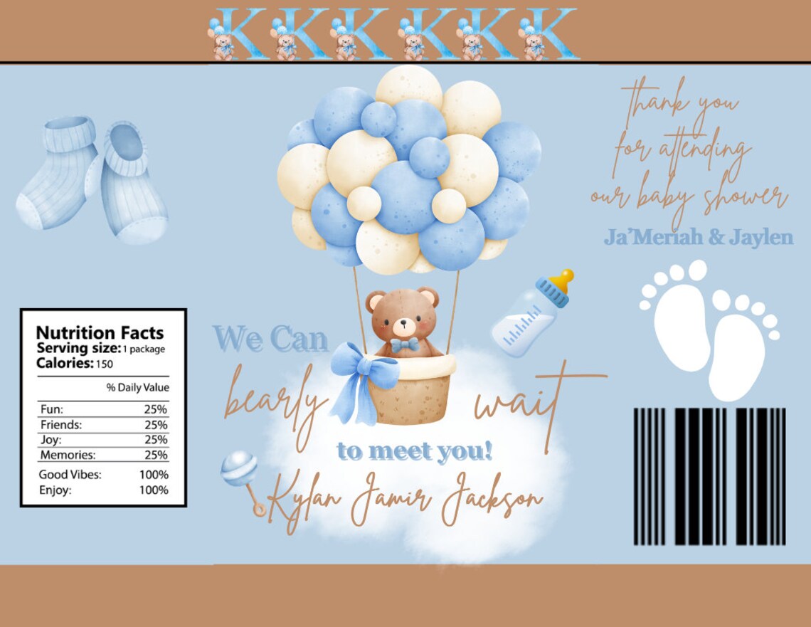 Editable Chip Bag Template, Chip Bag Template Canva Editable, Chip Bag ...