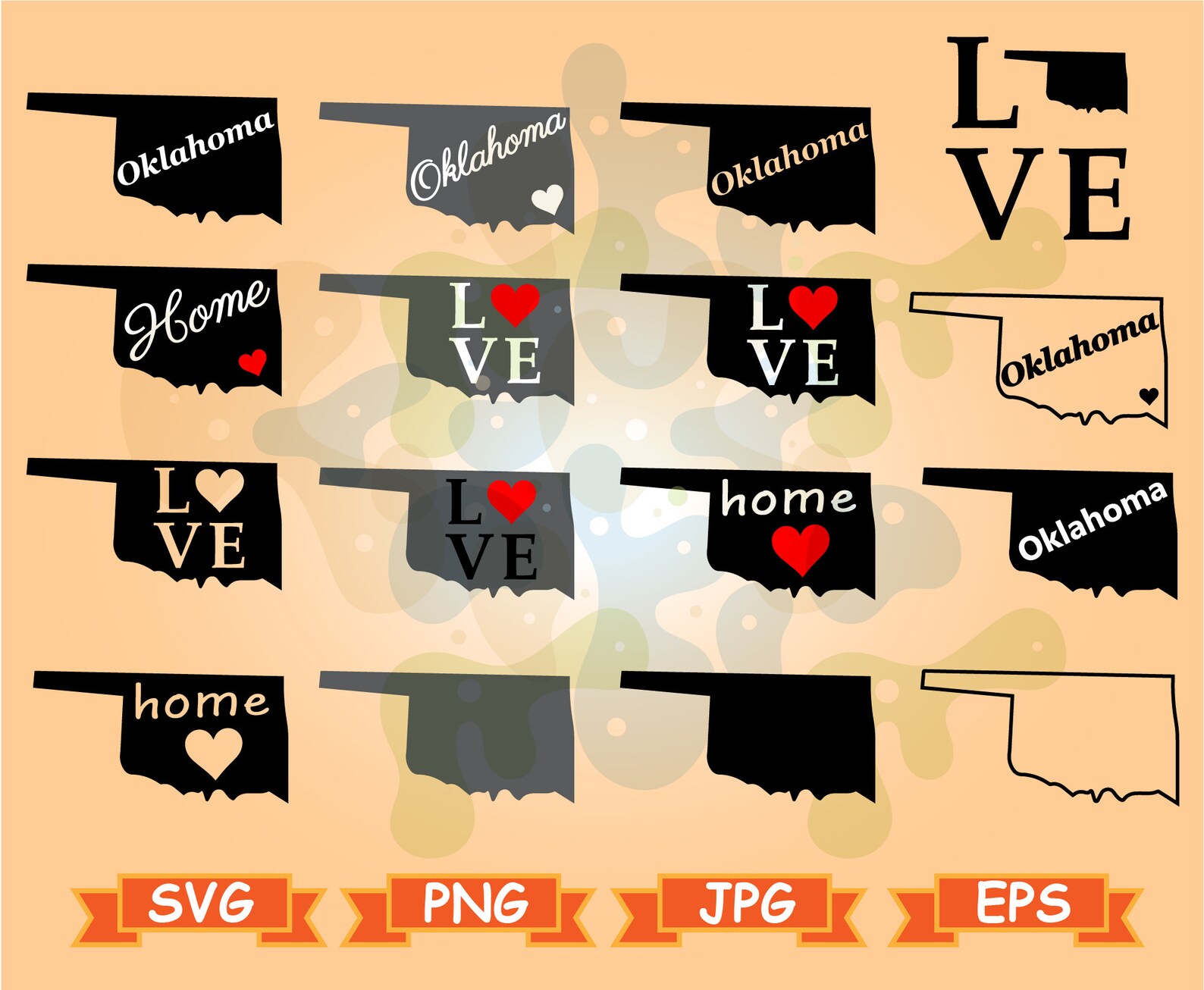 Oklahoma Svg Oklahoma Silhouette Svg Oklahoma Vector Oklahoma State Svg ...