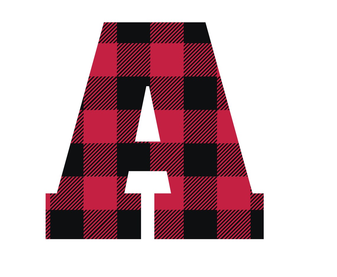 Buffalo Plaid Alphabet SVG Buffalo Plaid SVG Font Plaid Alphabet SVG ...