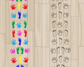 HOPSCOTCH Sensory Path SVG and PNG Hopscotch Cut File Brain - Etsy