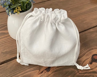 Linen Pouch With Drawstring - Etsy