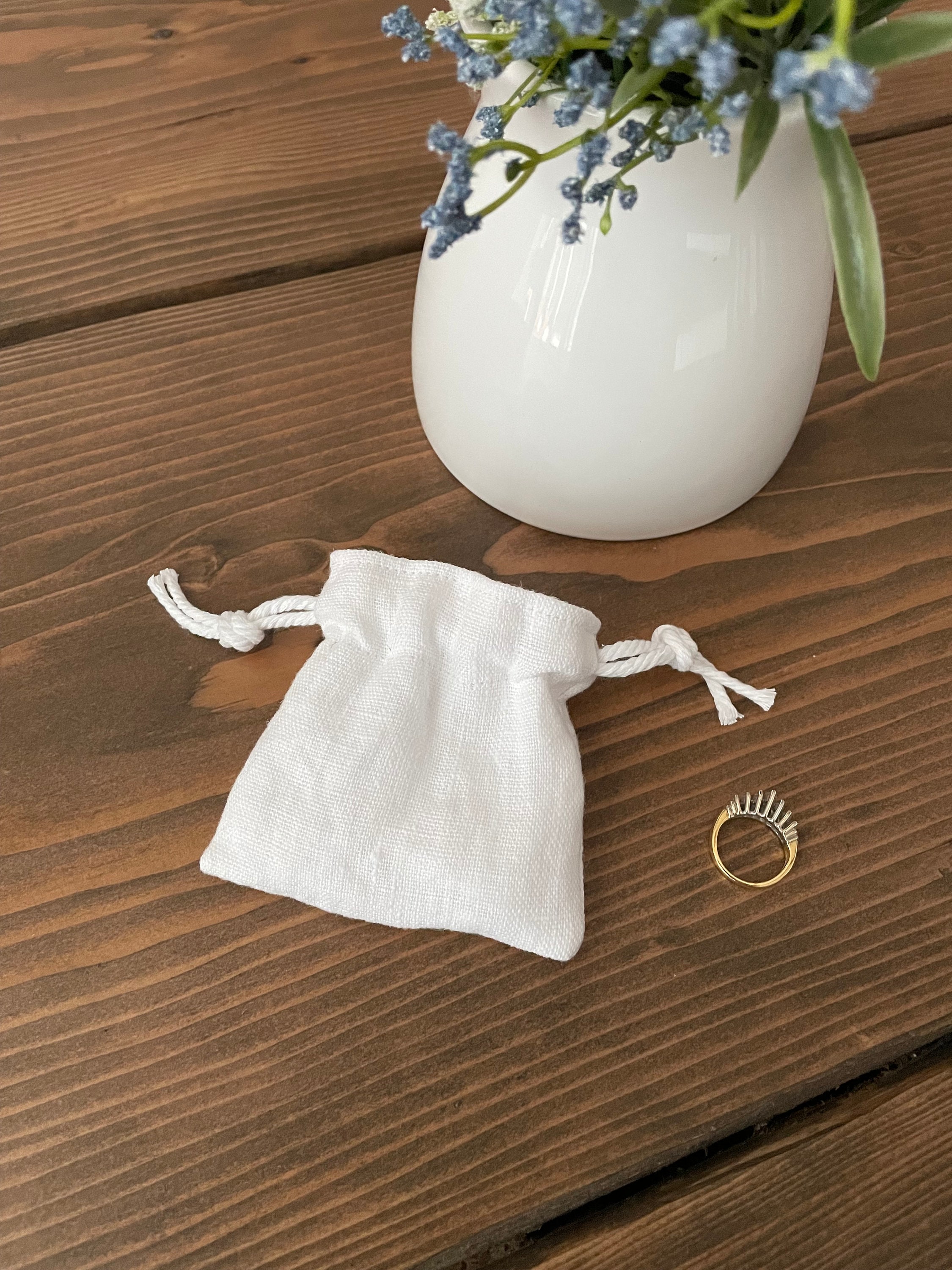 Mini Linen Drawstring Bag / Linen Jewelry Bag / Jewelry Bag / Jewelry ...