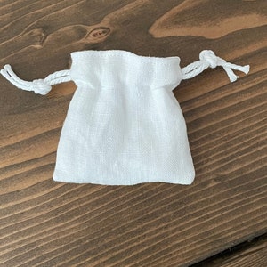 Mini Linen Drawstring Bag / Linen Jewelry Bag / Jewelry Bag / Jewelry ...