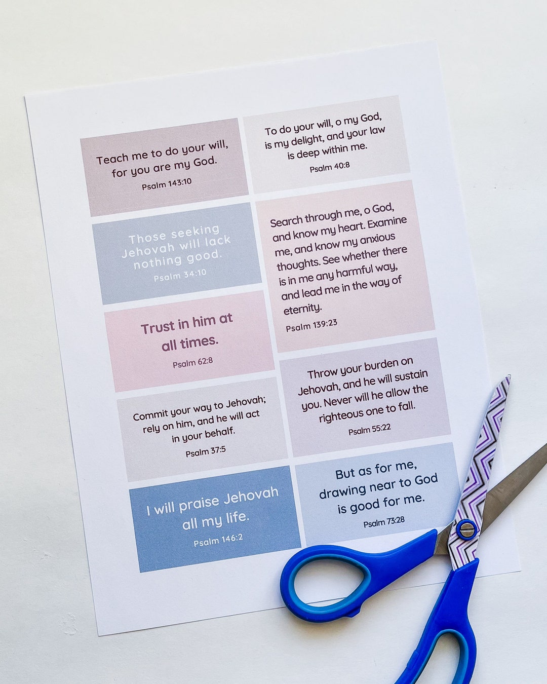 JW Scriptures for Journaling Psalms Personal Study Jehovah Witness ...