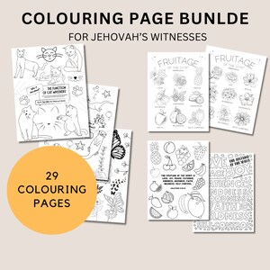 JW Colouring Page Bundle for Kids 28 Printable Sheets for Jehovah's ...