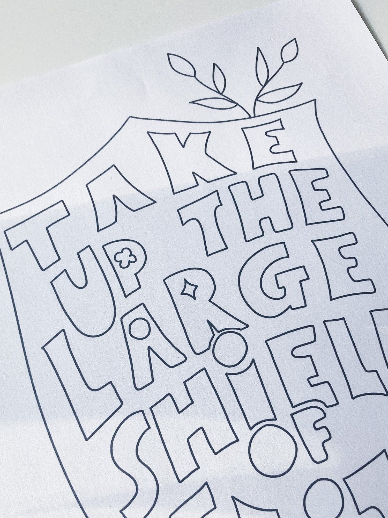 Printable Coloring Page for Kids Shield of Faith JW | Etsy