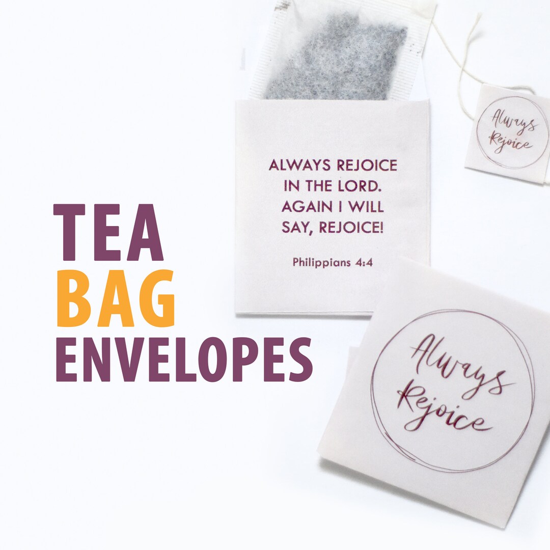 Printable Tea Bag Envelopes Always Rejoice Featuring Bible - Etsy Australia