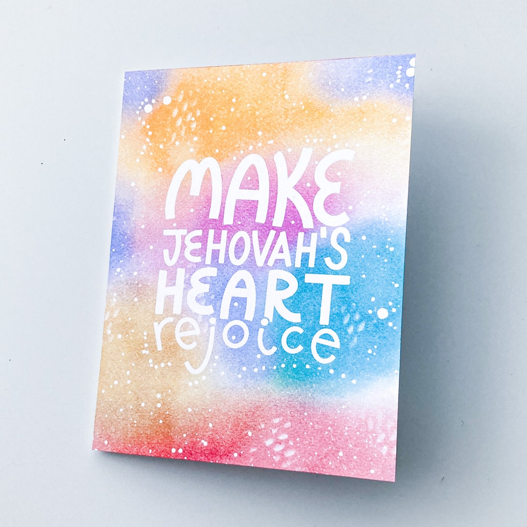 Make Jehovah's Heart Rejoice Printable Greeting Card, Gift for Jehovah ...