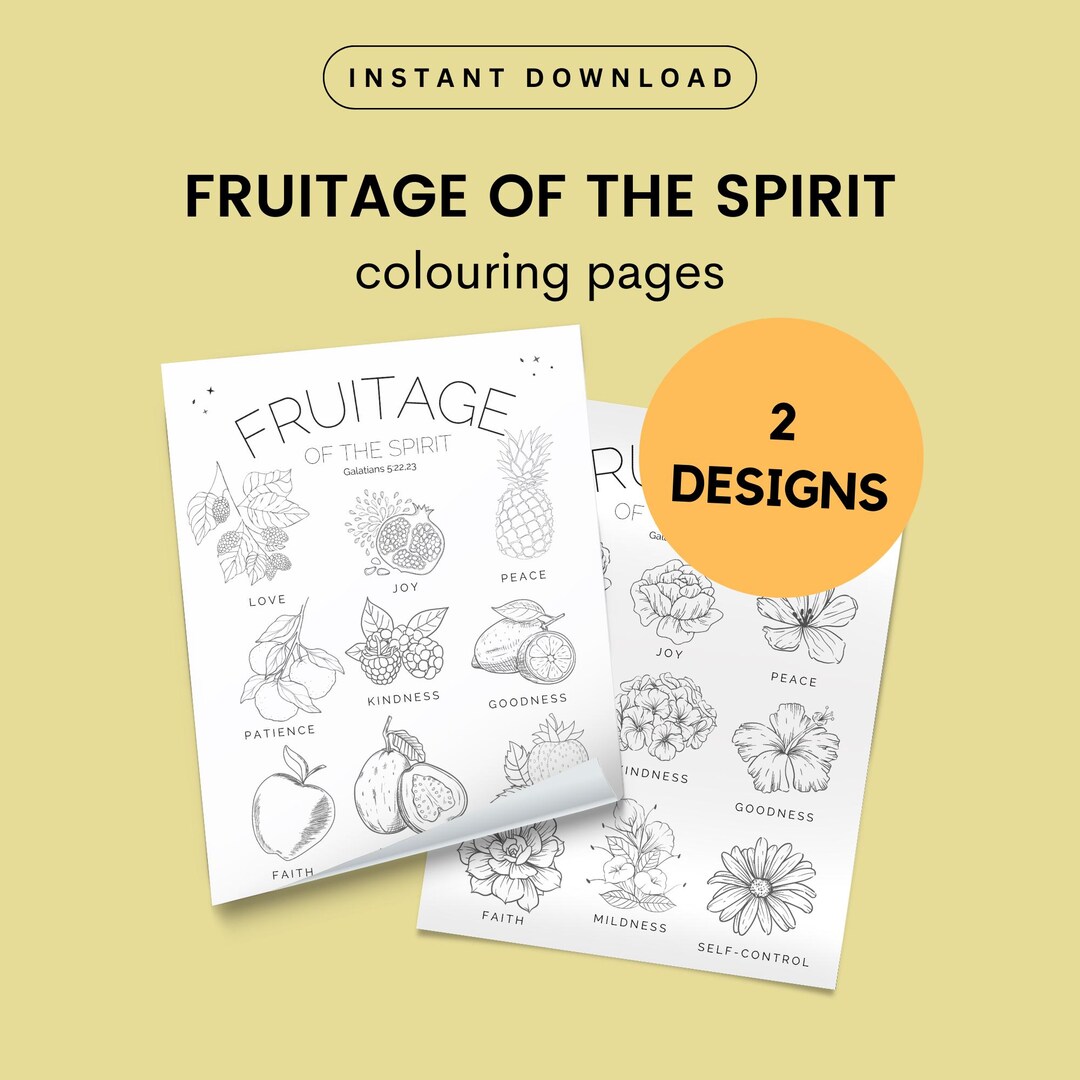 JW Colouring Page Fruitage of the Spirit Galatians 5:22 Printable Sheet ...