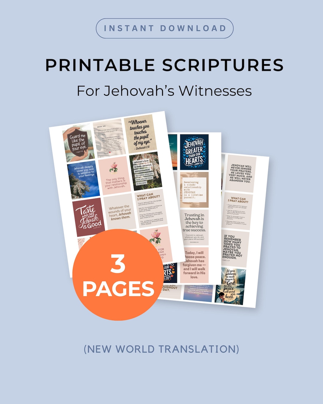 JW Scriptures for Journaling Printable for Jehovah's Witnesses New ...