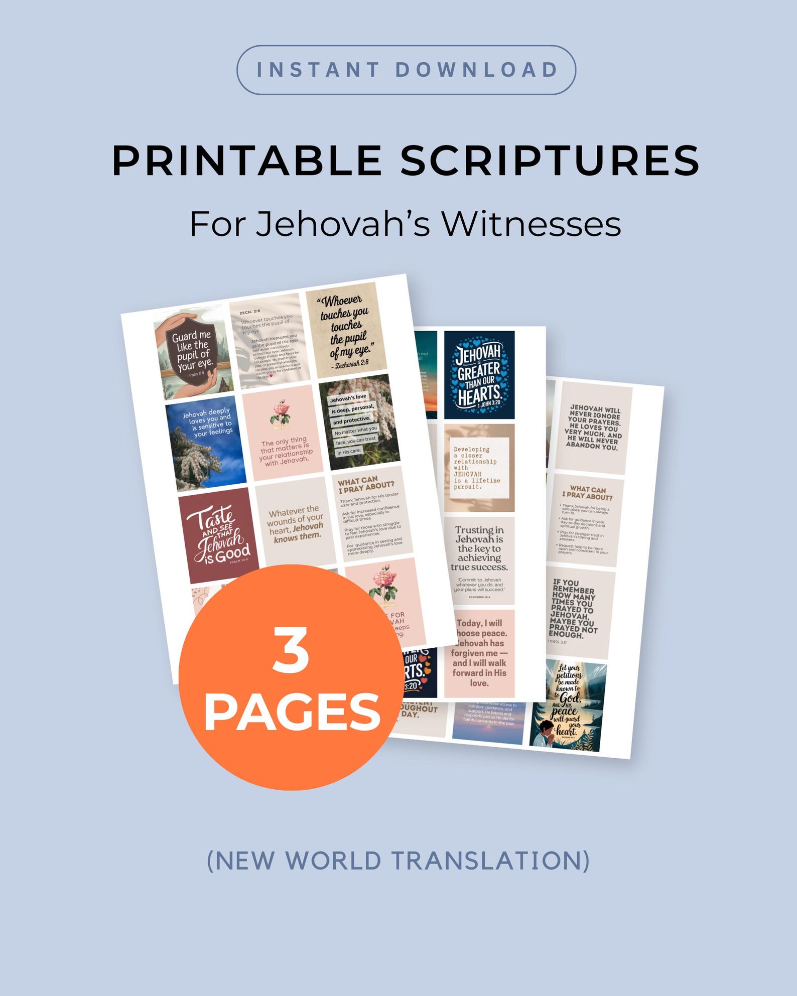 JW Scriptures for Journaling Printable for Jehovah's Witnesses New ...