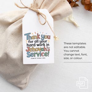 JW Pioneer Gift Tags Printable Thank You Labels Pioneer School 2025 ...