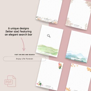 Enjoy Life Forever Letter Writing Paper JW Printable Stationery for ...