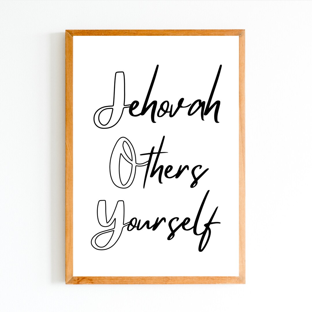 Jehovah, Others, Yourself - JOY - Printable Artwork, Jw Printable Art ...