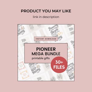 JW Pioneer Gift Tags Printable Thank You Labels Pioneer School 2025 ...