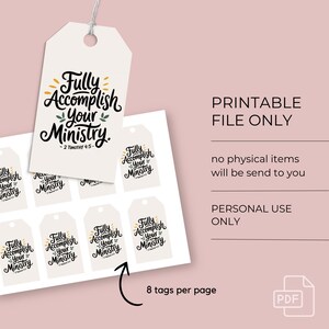 Pioneer Gift Tags Fully Accomplish Your Ministry Printable Stickers ...