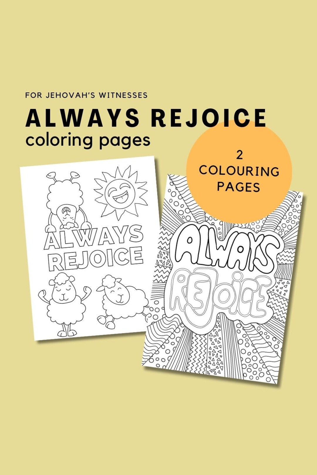 JW Coloring Pages for Kids and Adults Philippians 4:4 JW Printables for ...