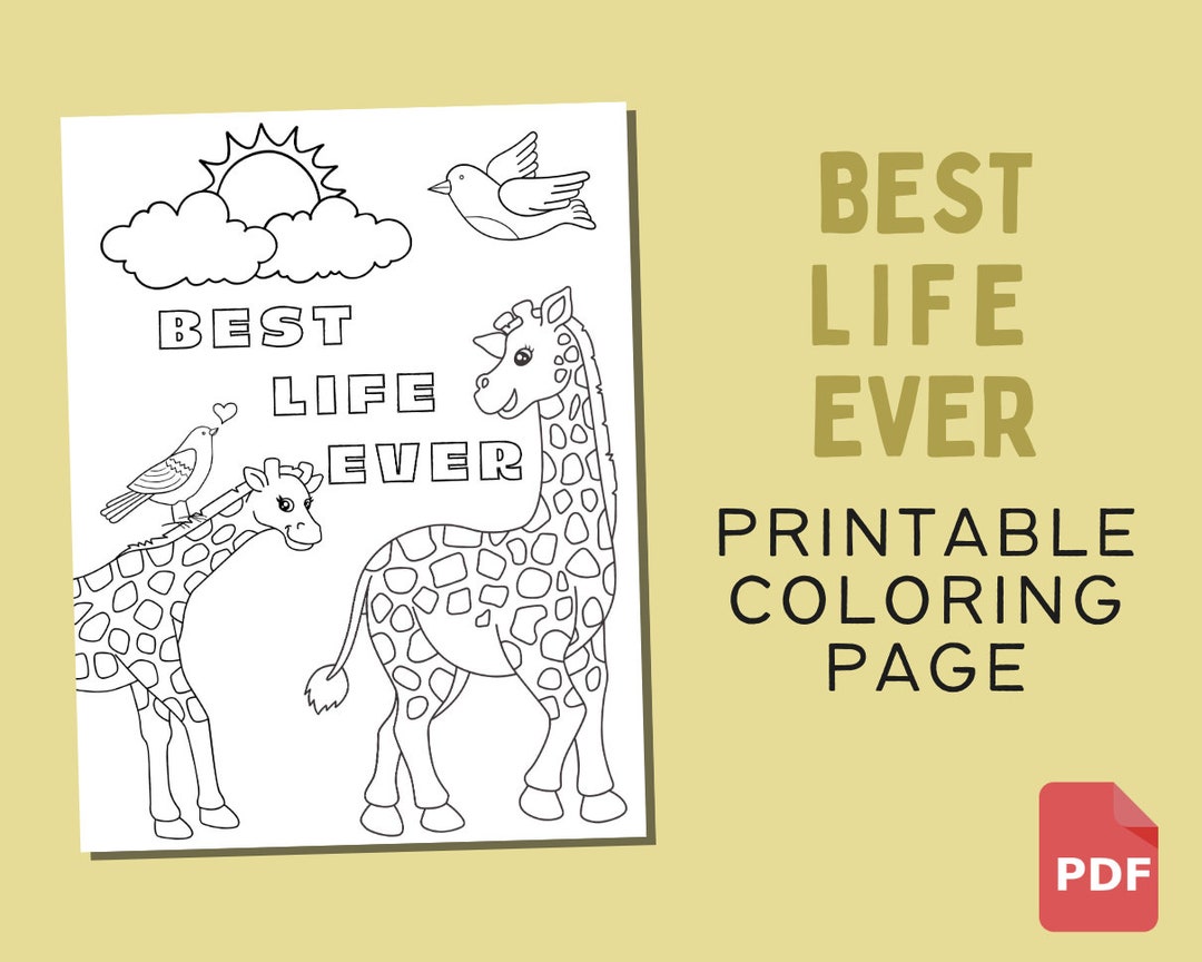 JW Printable Coloring Page for Kids Best Life Ever, Jw Gift, Jw Kids ...