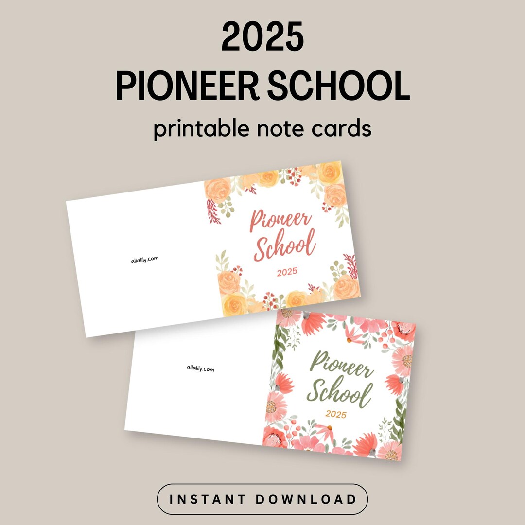 PSS 2025 Note Cards Printable Gift for Jehovah's Witnesses Pioneer ...