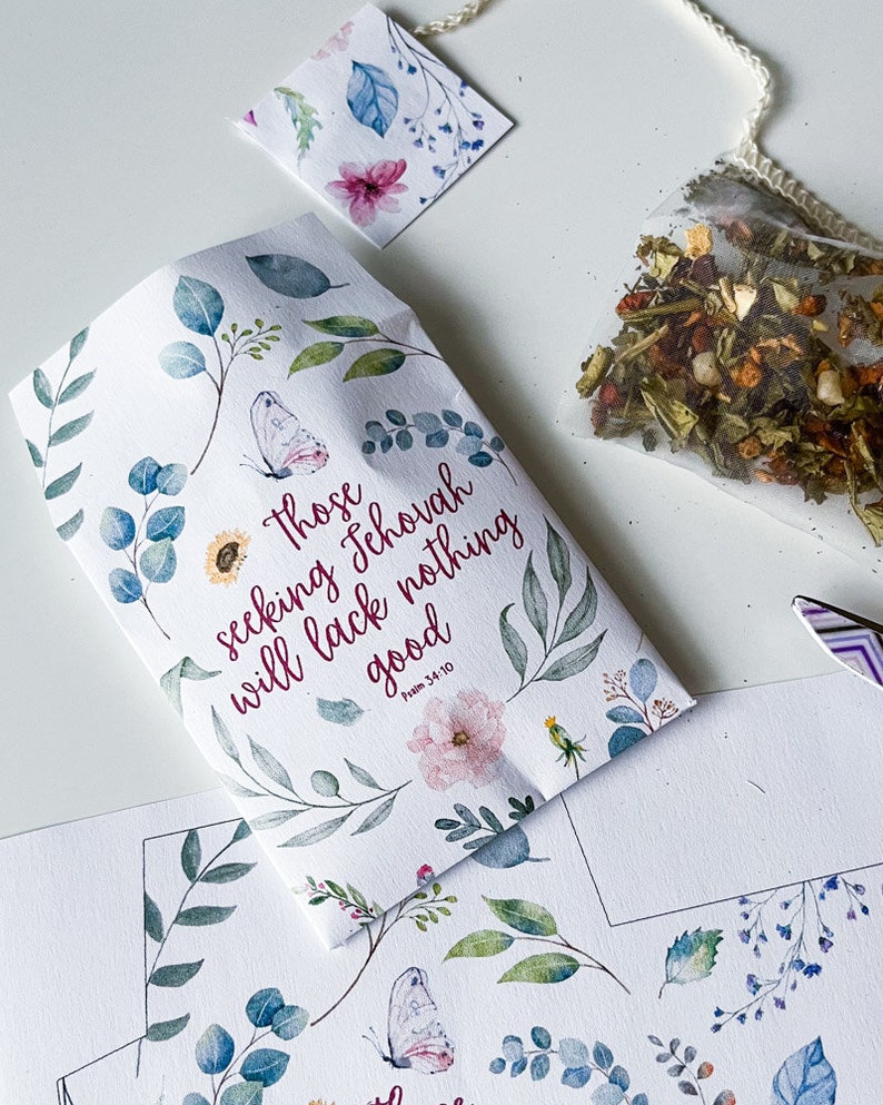 JW Tea Bag Envelopes for Jehovah's Witnesses Printable Gift JW Party ...