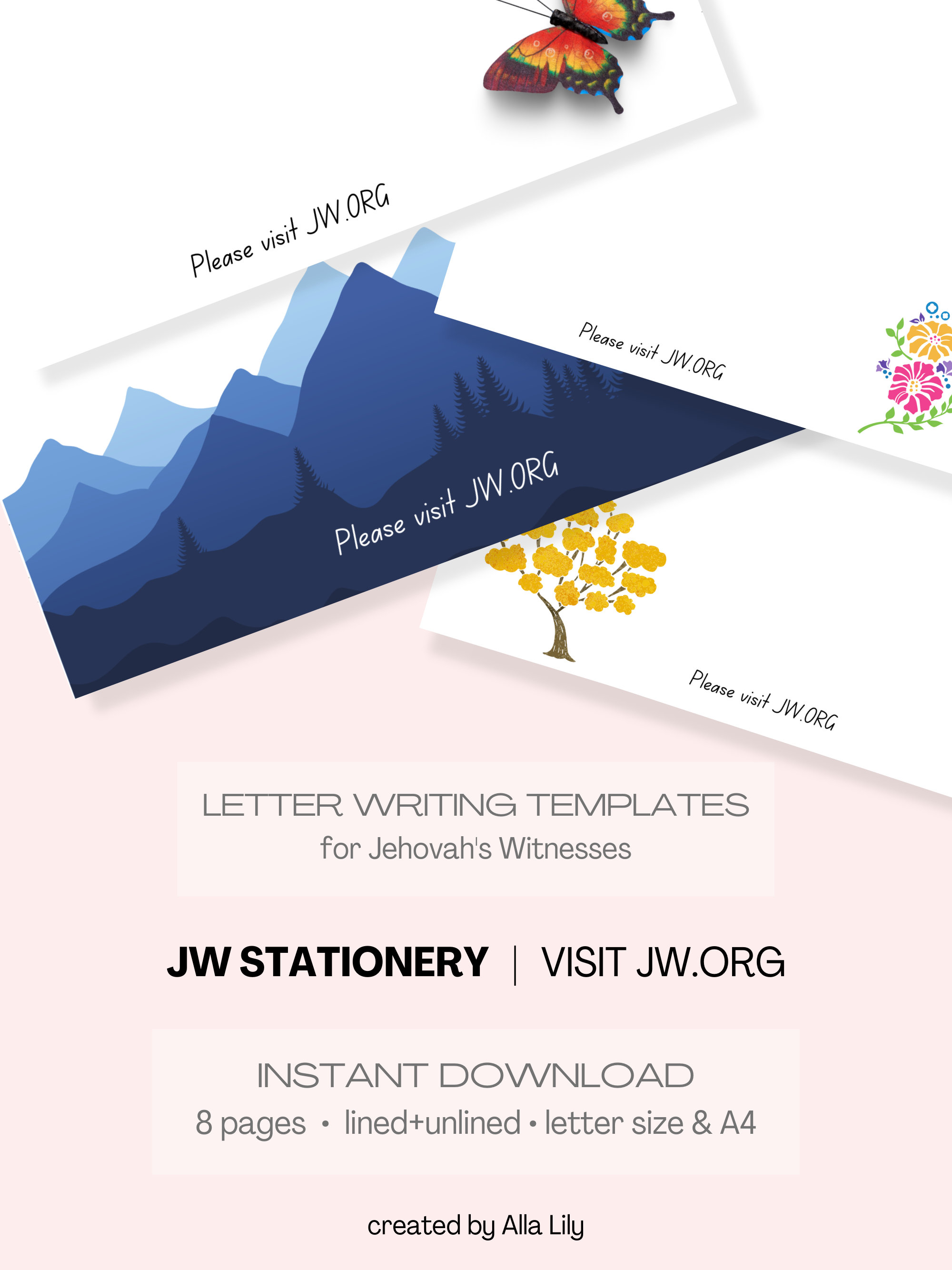8 Letter Writing Templates for Jehovah's Witnesses Jw - Etsy